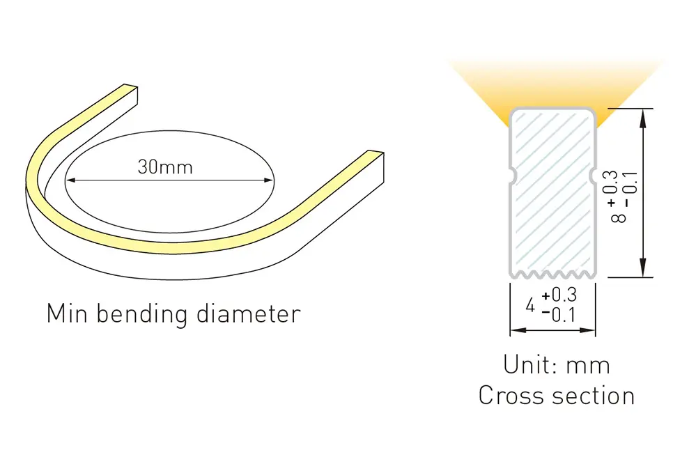 Mini Side Bend LED Neon Strip UTNS-SB0408 - Unitop